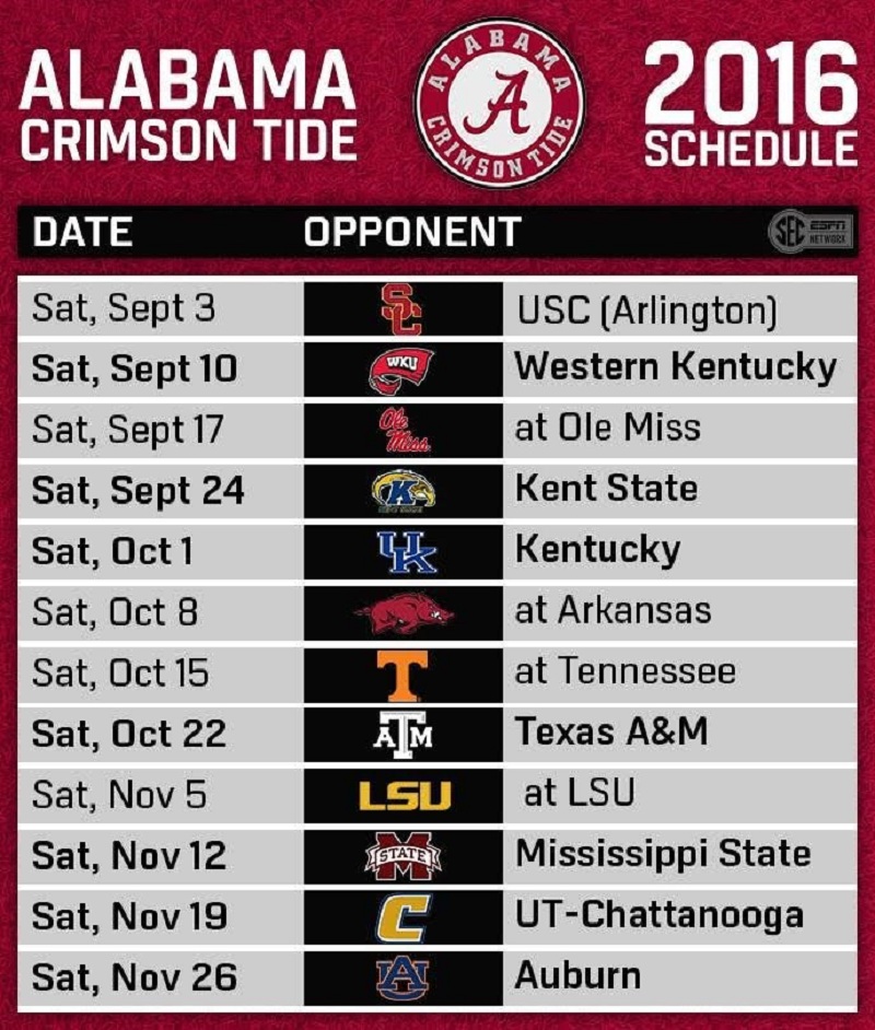 Alabama Football Schedule For 2025 - Hazel Iman Alabama Football Schedule For 2025 - Hazel Iman